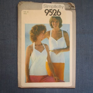 Vintage 1980s Simplicity Sewing Pattern 9526 Misses Fitted Camisoles ...