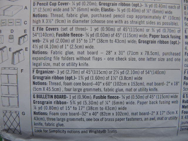 2000s Sewing Pattern Simplicity 9750 Home Office Accessories | Etsy