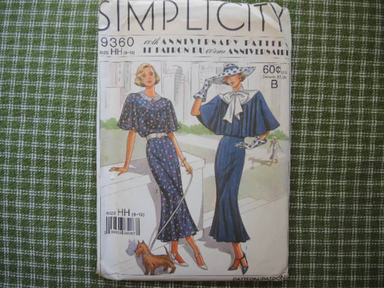 Vintage 1980s Simplicity Sewing Pattern 9360 UNCUT 1920s - Etsy