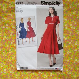 2010s Simplicity Sewing Pattern 8732 Misses Reissued Vintage Pattern ...