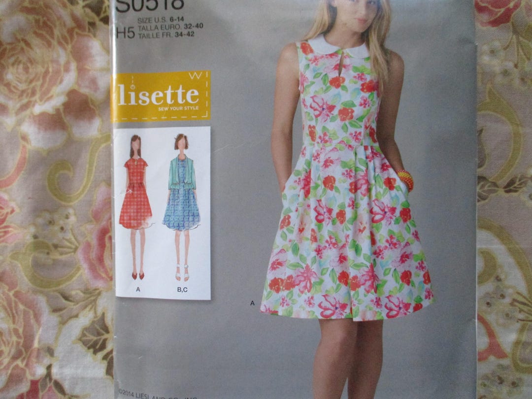 2010s Sewing Pattern Simplicity Lisette 0518 Misses Dress and Jacket UNCUT Size 6-14 - Etsy