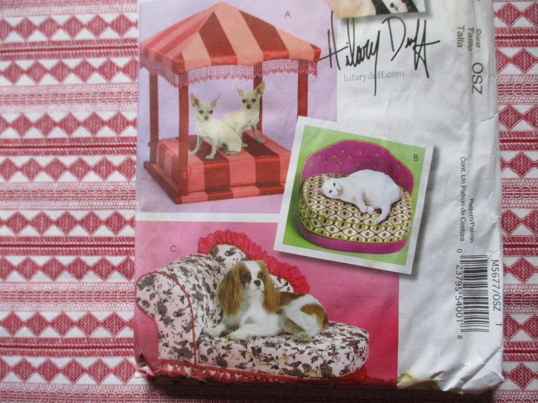 Vintage 2000s Mccalls Sewing Pattern 5677 Pet Beds Three Styles Hillary ...