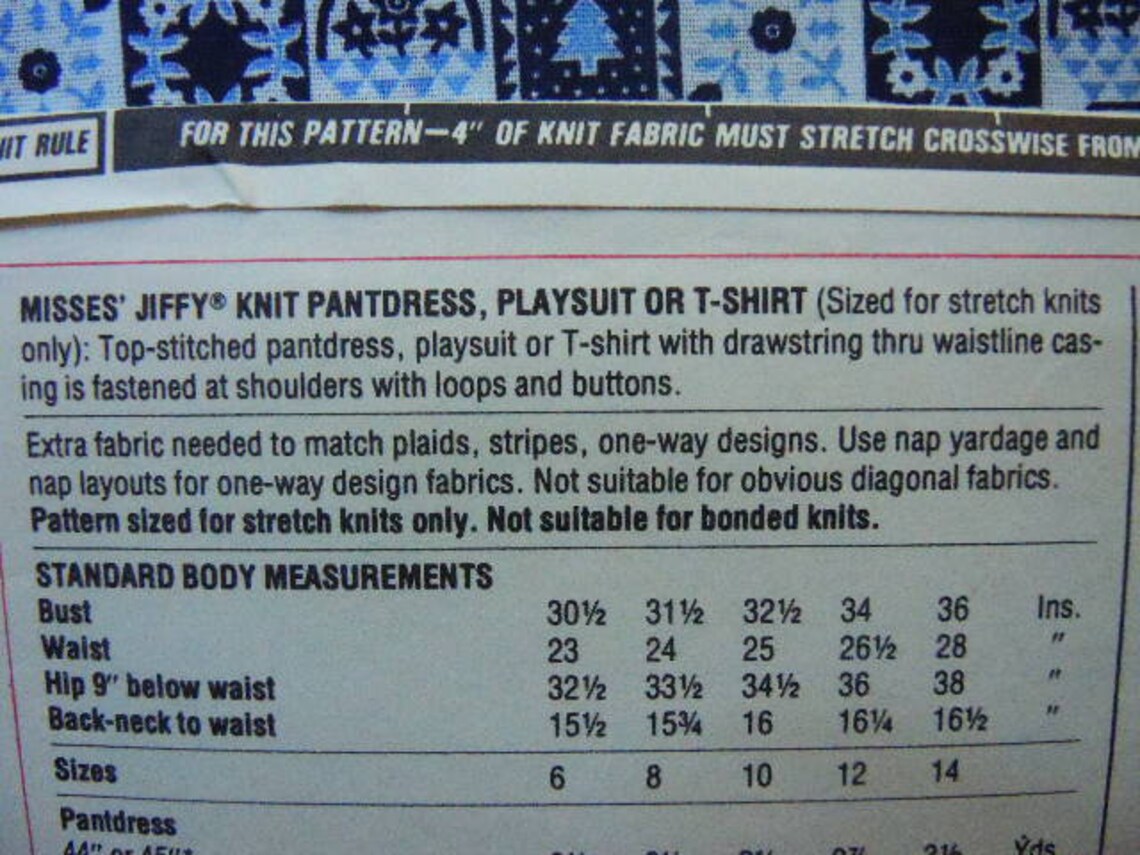 Vintage 1970s Simplicity Sewing Pattern 8061 Misses Jiffy Knit | Etsy