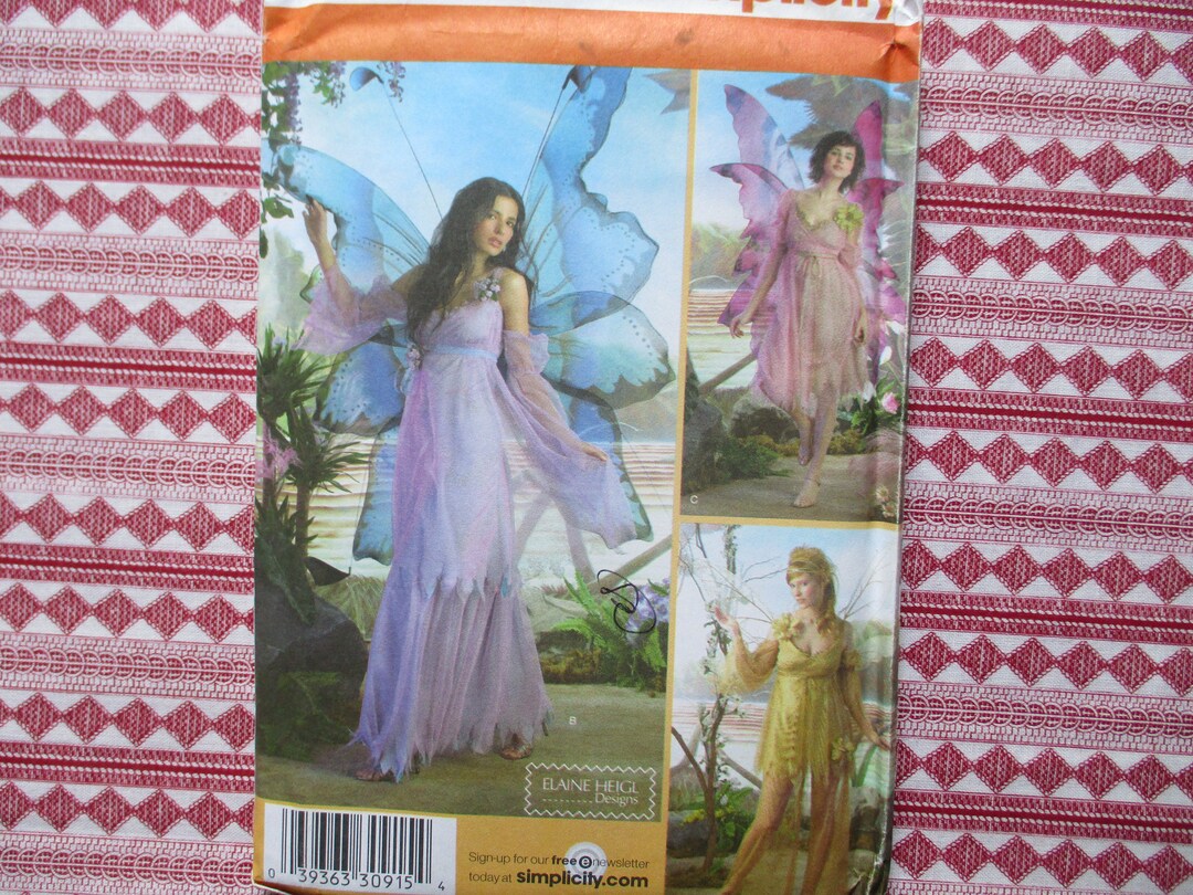 2000s Sewing Pattern 3632 Simplicity Adult Costumes: Fairy Dresses Size ...