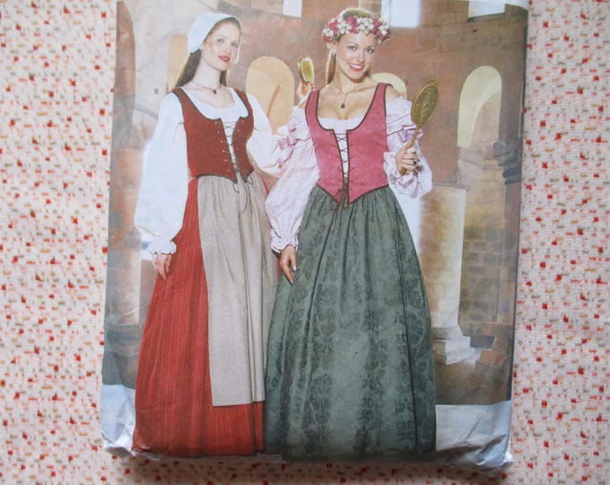 2000s Sewing Pattern Butterick Making History 6196 Misses Medieval ...
