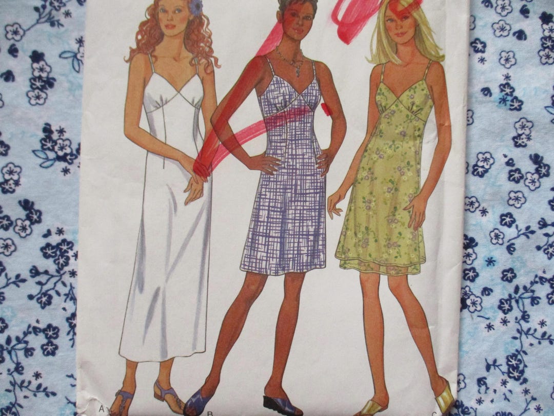 Vintage 1990s New Look Sewing Pattern 6747 Misses Dress in Two Lengths ...