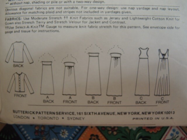 Vintage 1970s Butterick Sewing Pattern 5703 John Kloss | Etsy