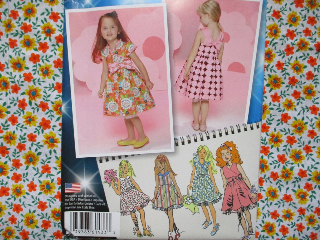 2010s Sewing Pattern Simplicity Project Runway 1433 Girls' Dress With ...