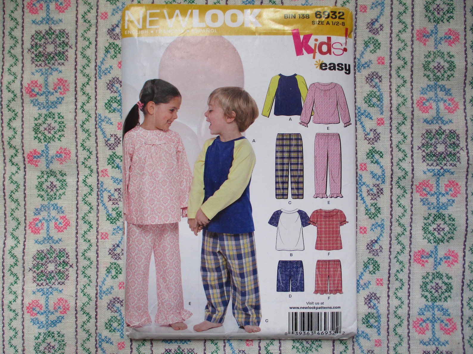 2000s New Look Sewing Pattern 6932 Infant Toddler and Kids Pajamas Pjs ...