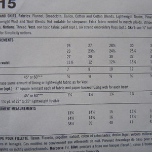 1990s Simplicity Sewing Pattern 7715 UNCUT Girls Skirt and Vest Size 7 ...