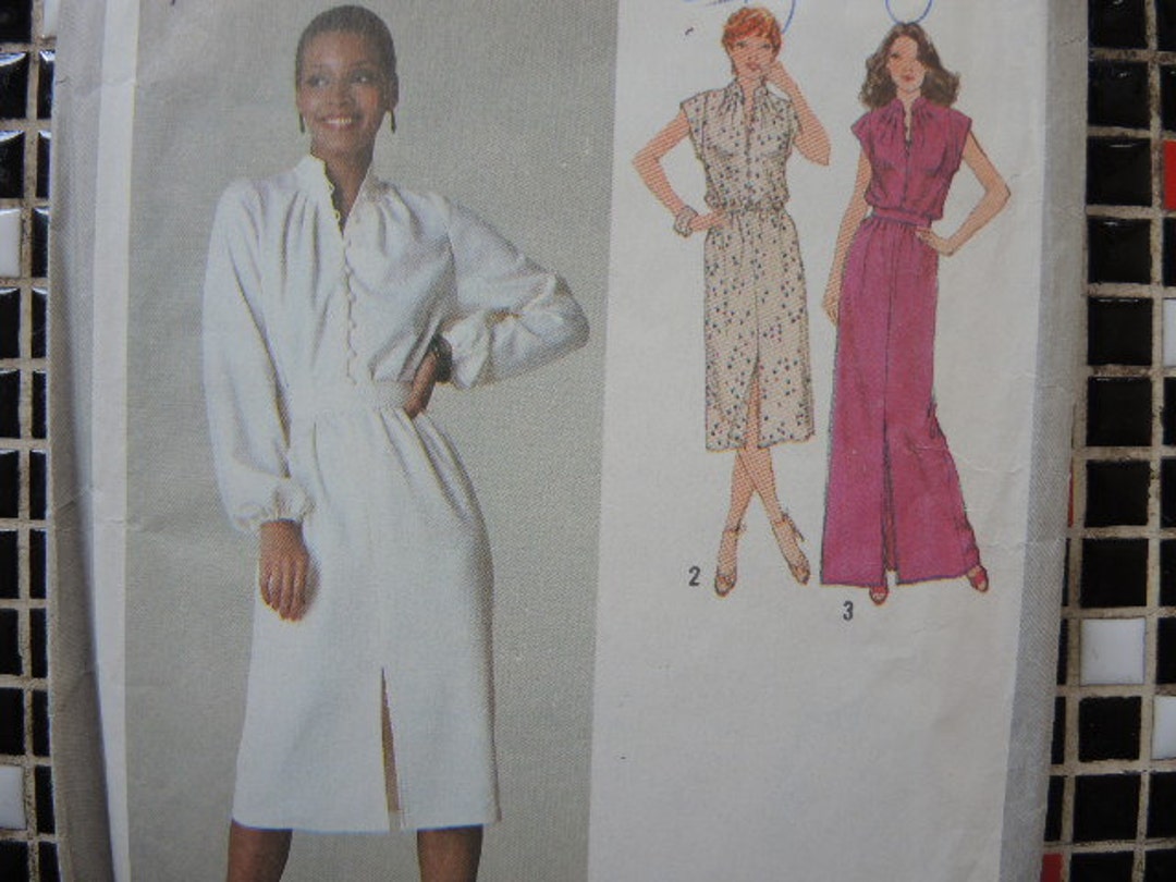 Vintage 1970s Simplicity Sewing Pattern 9224 Misses Pullover Dress in ...
