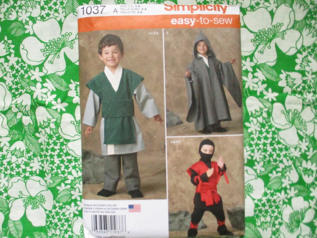 2010s Simplicity Sewing Pattern 1037 Children's Halloween Costumes ...