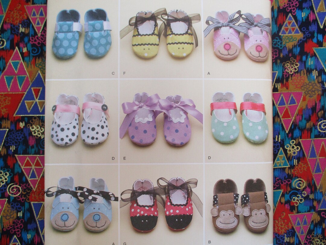 2000s Simplicity Sewing Pattern 2491 UNCUT Baby Shoes Sizes XS-L - Etsy