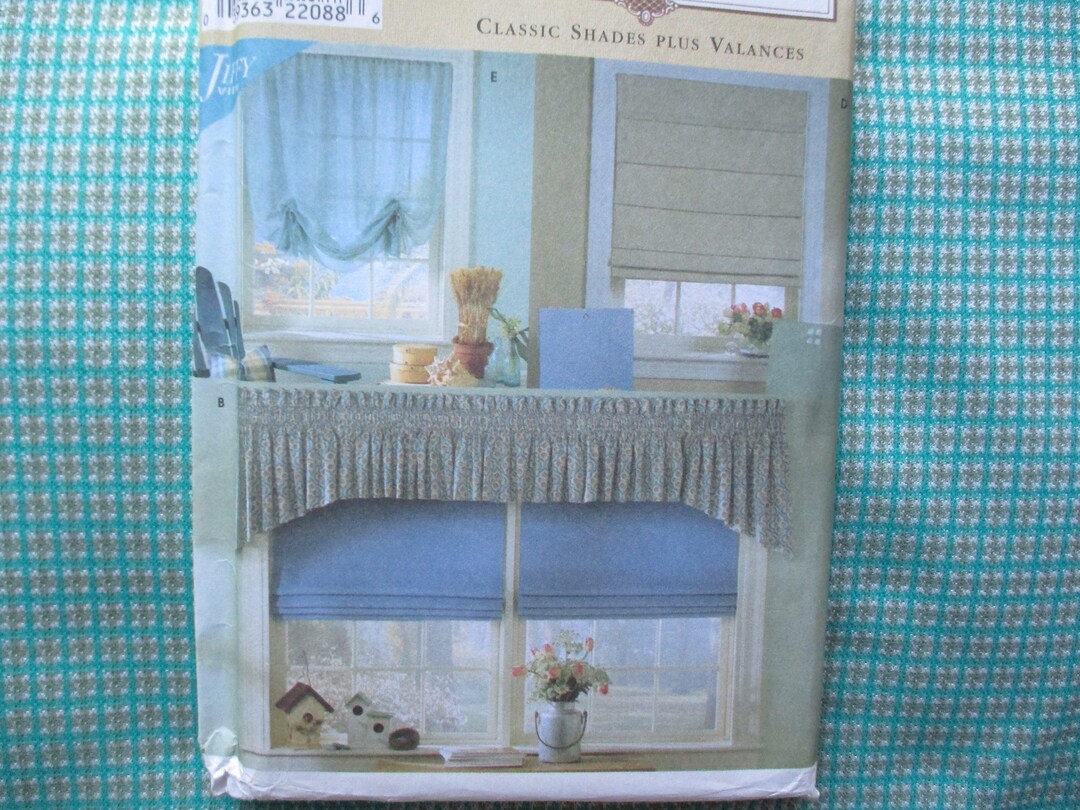 1990s Sewing Pattern Simplicity 8353 Sewing Pattern Window Treatments ...