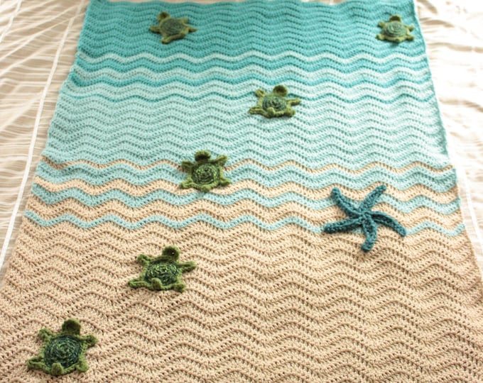 Crochet Sea Turtle Blanket - Etsy