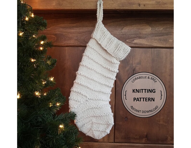 INSTANT DOWNLOAD Knitting Pattern Chunky Knit Stocking - Etsy