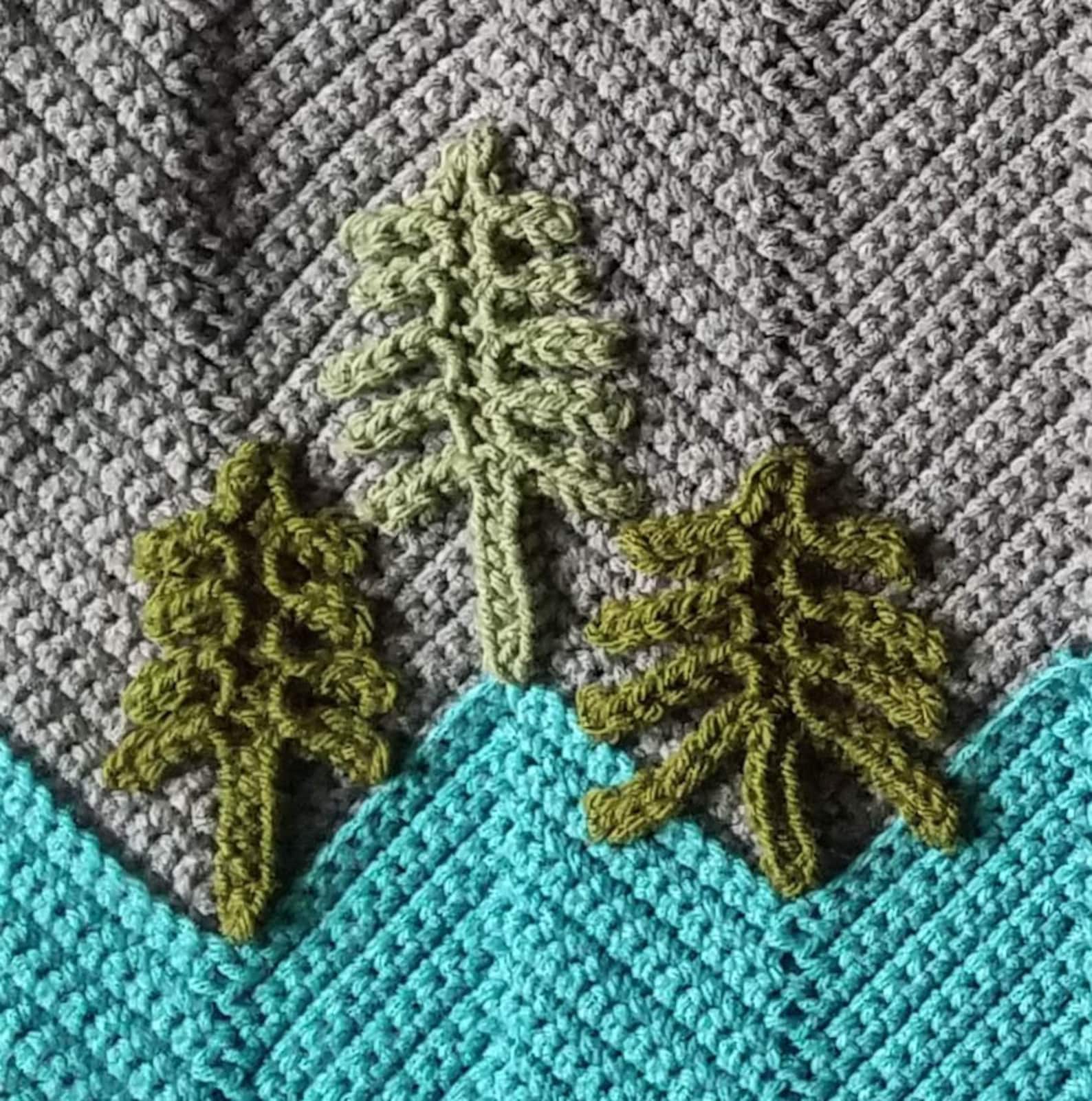 INSTANT DOWNLOAD Crochet Pattern Two Trees Crochet Applique | Etsy