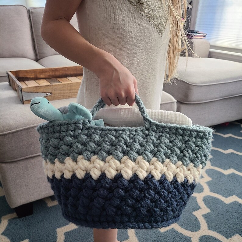INSTANT DOWNLOAD Crochet Pattern ~ Sea Turtle Basket Pattern ~ Includes ...