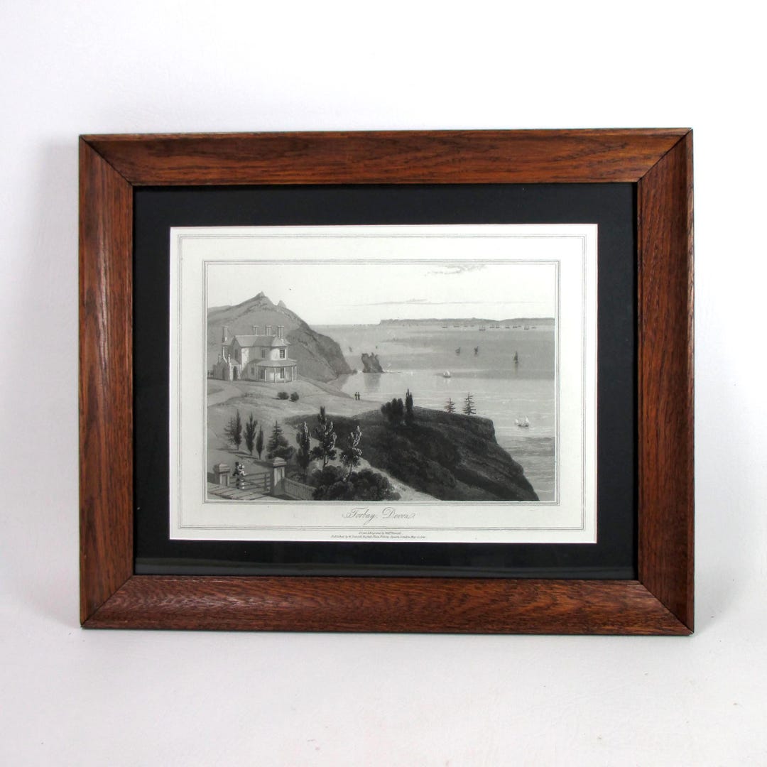William Daniell Fine Art Print Torbay Devon Wood Framed Landscape Art ...