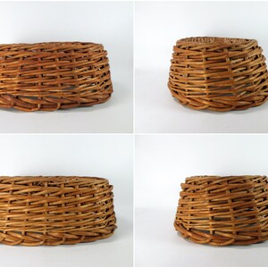 Large Willow Reed Basket Antique Gathering Basket Hand Woven Wicker ...