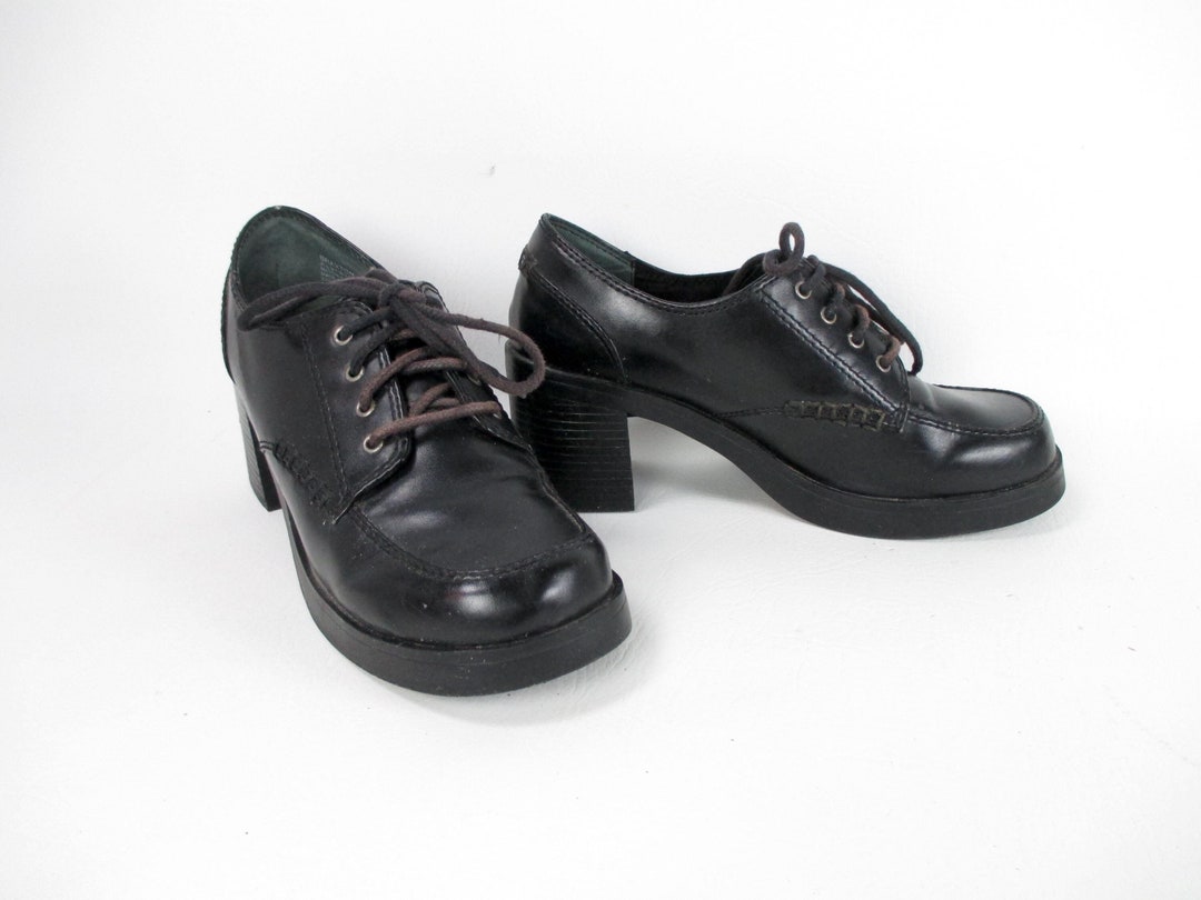 MUDD Braxton Black Square Toe Chunky Platform Shoes Ladies Vintage Y2K ...