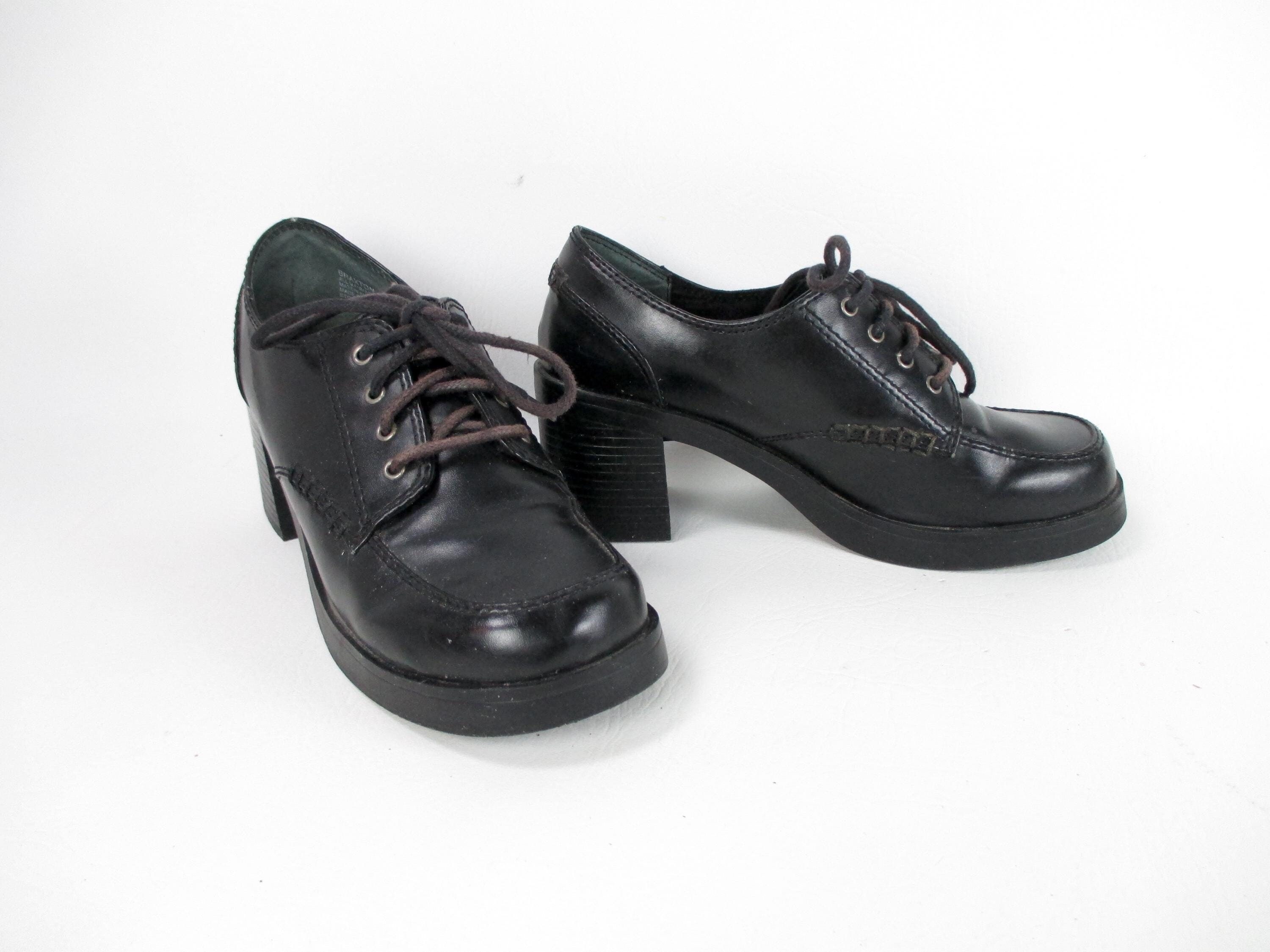 MUDD Braxton Black Square Toe Chunky Platform Shoes Ladies MUDD Braxton Black Square Toe Chunky Platform Shoes Ladies