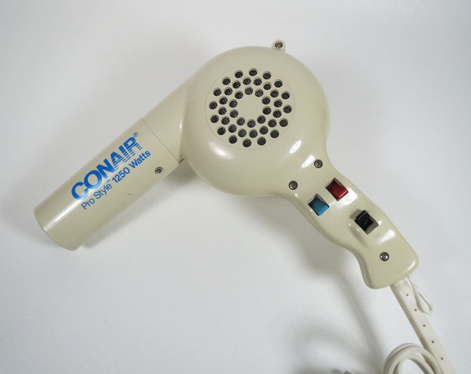 1980s Vintage Hair Dryer Conair Pro Style 1250 Blow Dryer Hot Cold ...