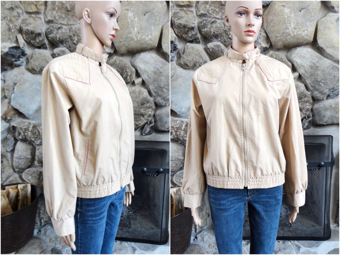 Ladies Vintage Members Only Style Bomber Jacket Lightweight - Etsy