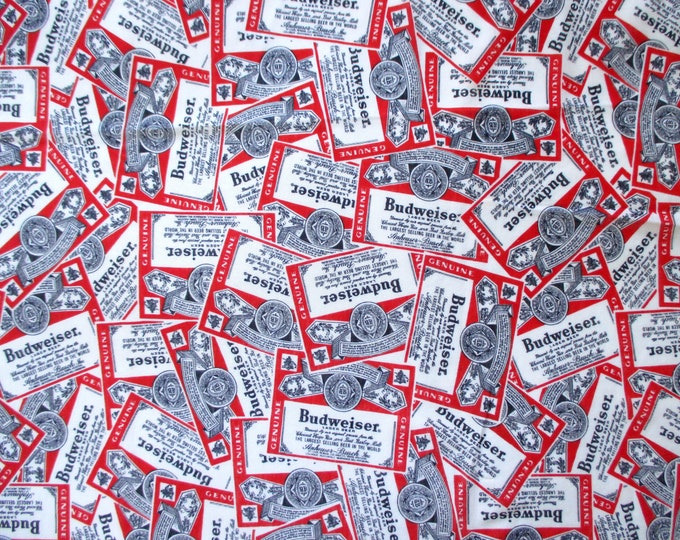Vintage 1970s Budweiser Beer Fabric Retro Anheuser-busch Bud Label ...