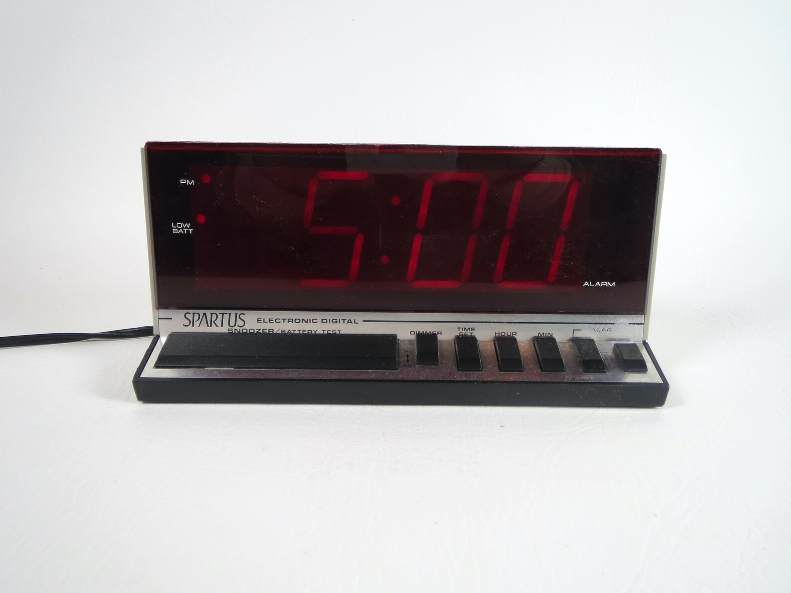 SPARTUS Electronic Digital Alarm Clock Vintage Electronics Red | Etsy