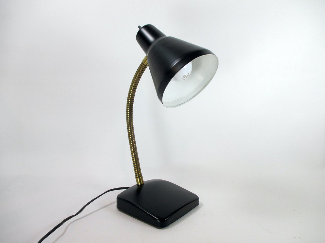 Vintage Cone Shade Goose Neck Lamp Industrial Flex Arm Table - Etsy
