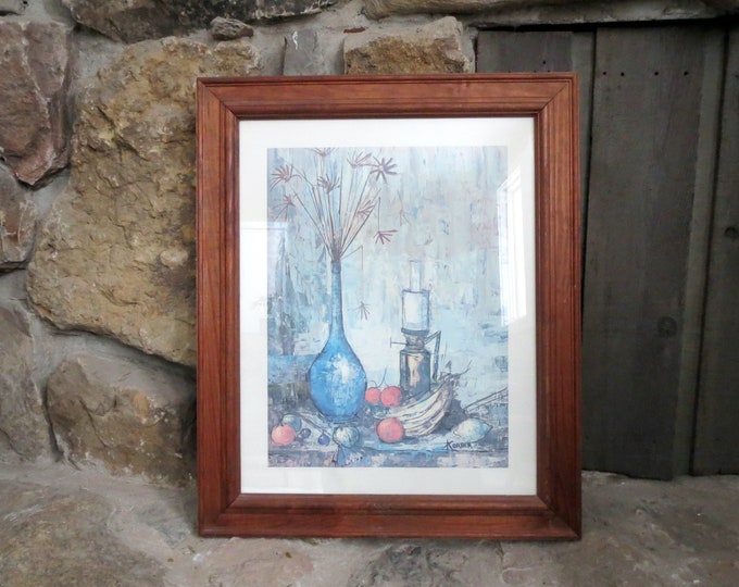 Mid Century Artwork Korber Framed Lithograph Print Vintage Painting ...
