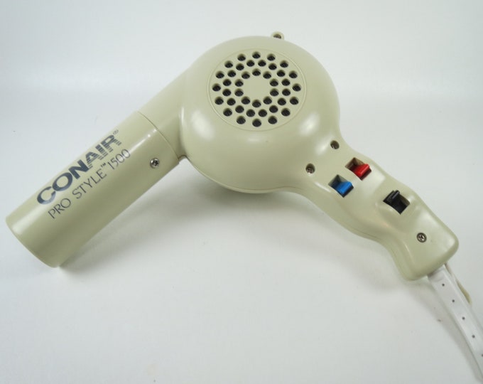 1980s Vintage Blow Dryer Conair Pro Style 1500 Watt Hairdryer Hot Cold ...