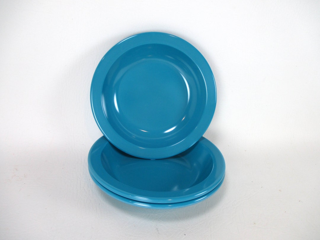 Dallas Ware Blue Melamine Cereal Bowl Vintage Plastic Dish Set of 3 for ...
