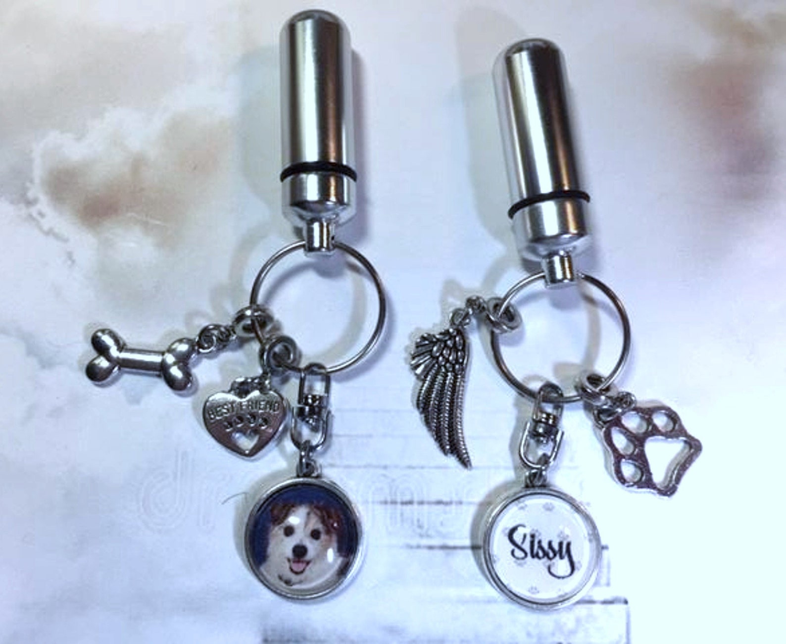 Cremation Key Ring With Custom Photo and Cremation Urn Loss of - Etsy