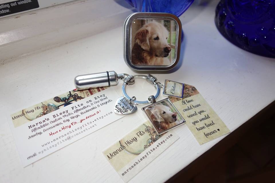 Pet Memorial Keychain Pet Cremation Keychain With Custom Photo | Etsy