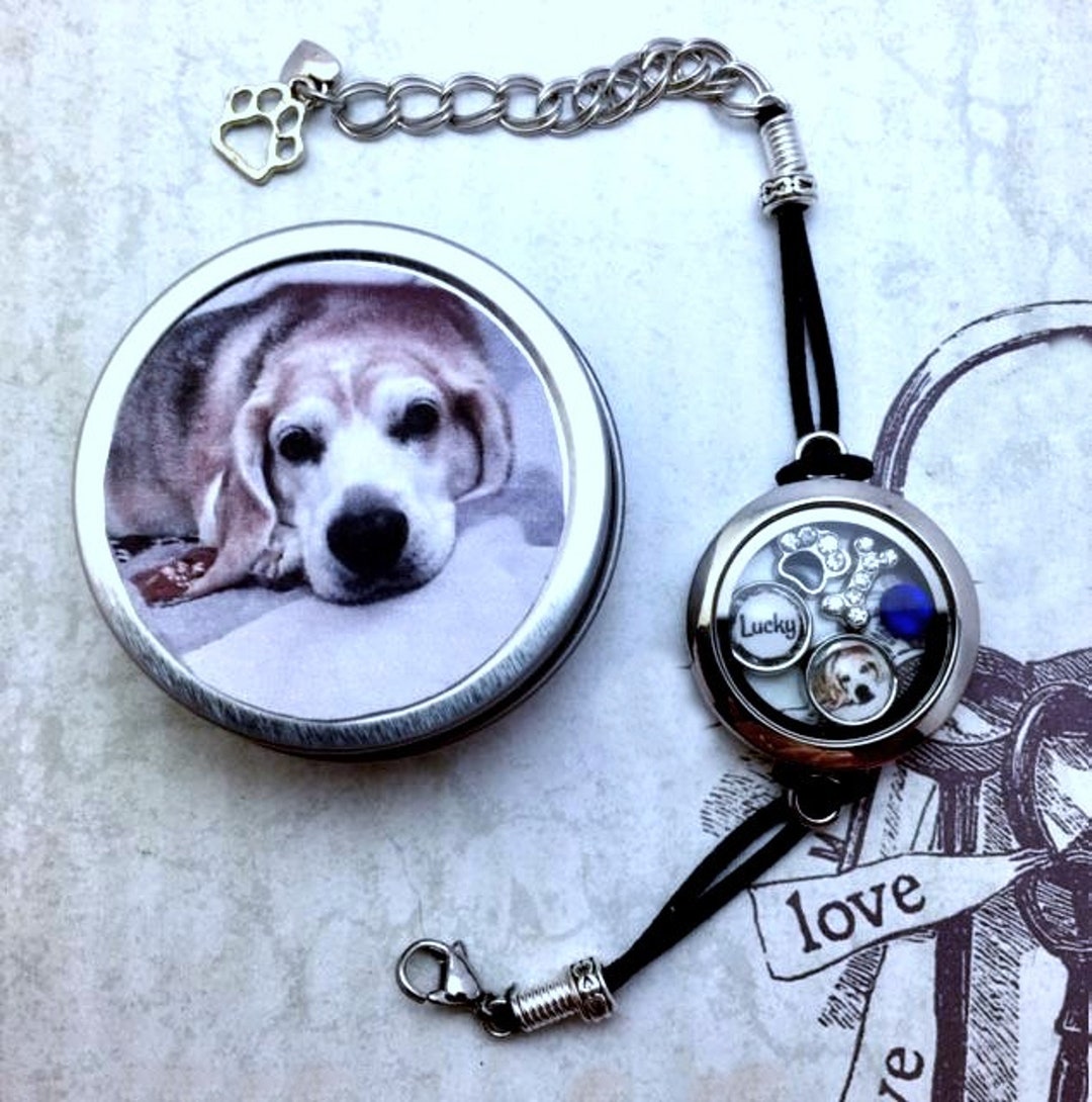 Pet Memorial Locket Bracelet Locket Bracelet Memory Locket Bracelet Pet ...