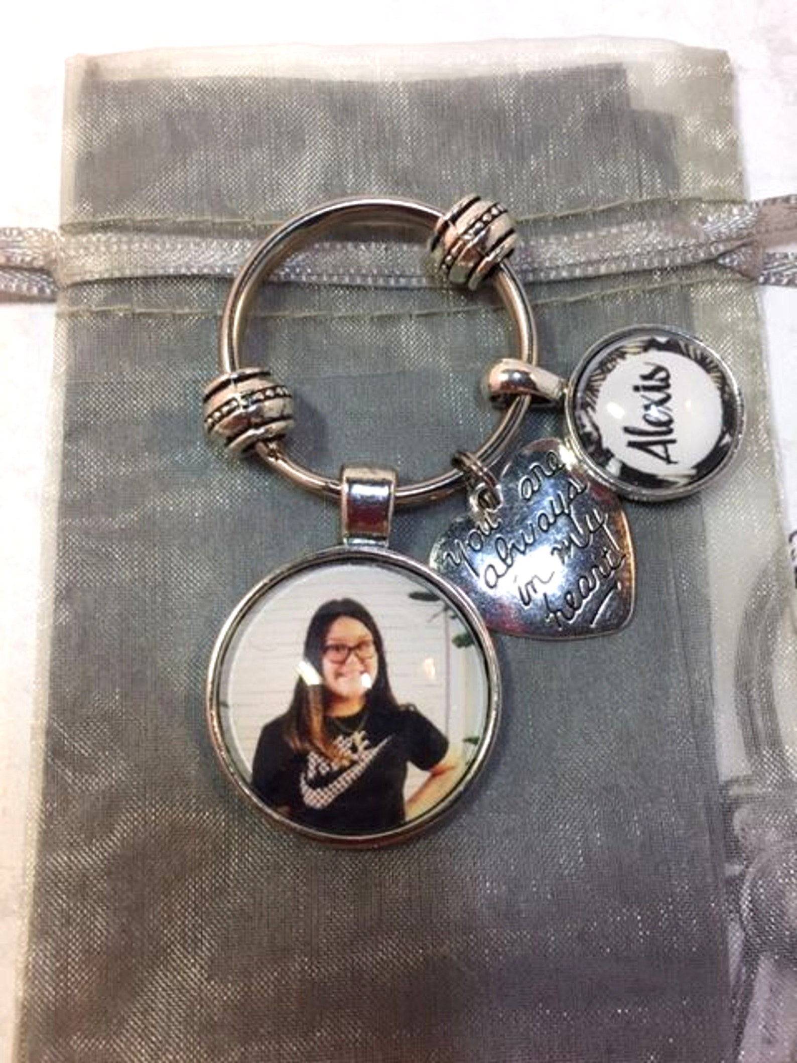 Photo Key Ring Custom Photo Key Ring for Fathers Mothers Gift | Etsy