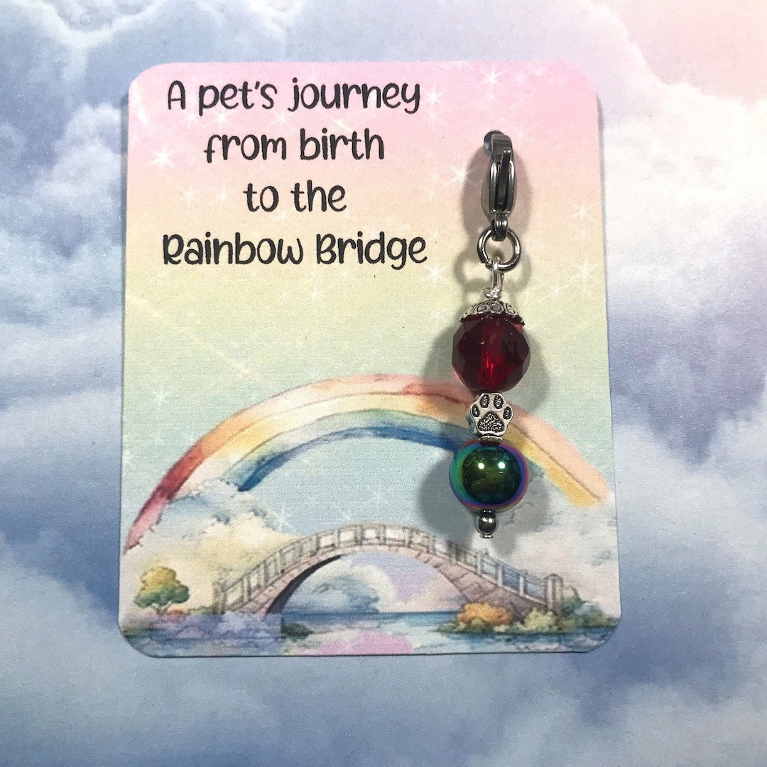 Rainbow Bridge Pet Loss Charm Pet's Journey From Birth to the Rainbow ...