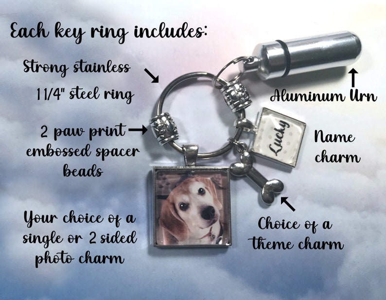 Pet Memorial Keychain Pet Cremation Keychain With Custom Photo - Etsy