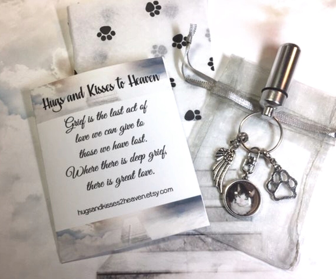 Cremation Key Ring With Custom Photo and Cremation Urn Loss of | Etsy