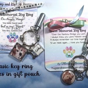 Pet Memorial Key Ring Pet Memorial Keychain With Custom Photo and ...