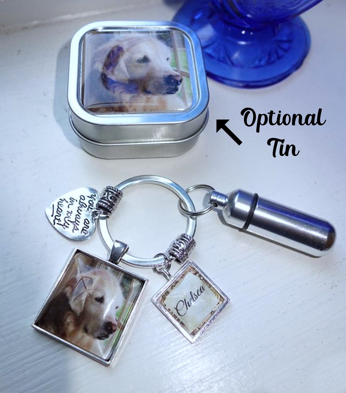 Pet Memorial Key Ring Pet Memorial Keychain With Custom Photo - Etsy