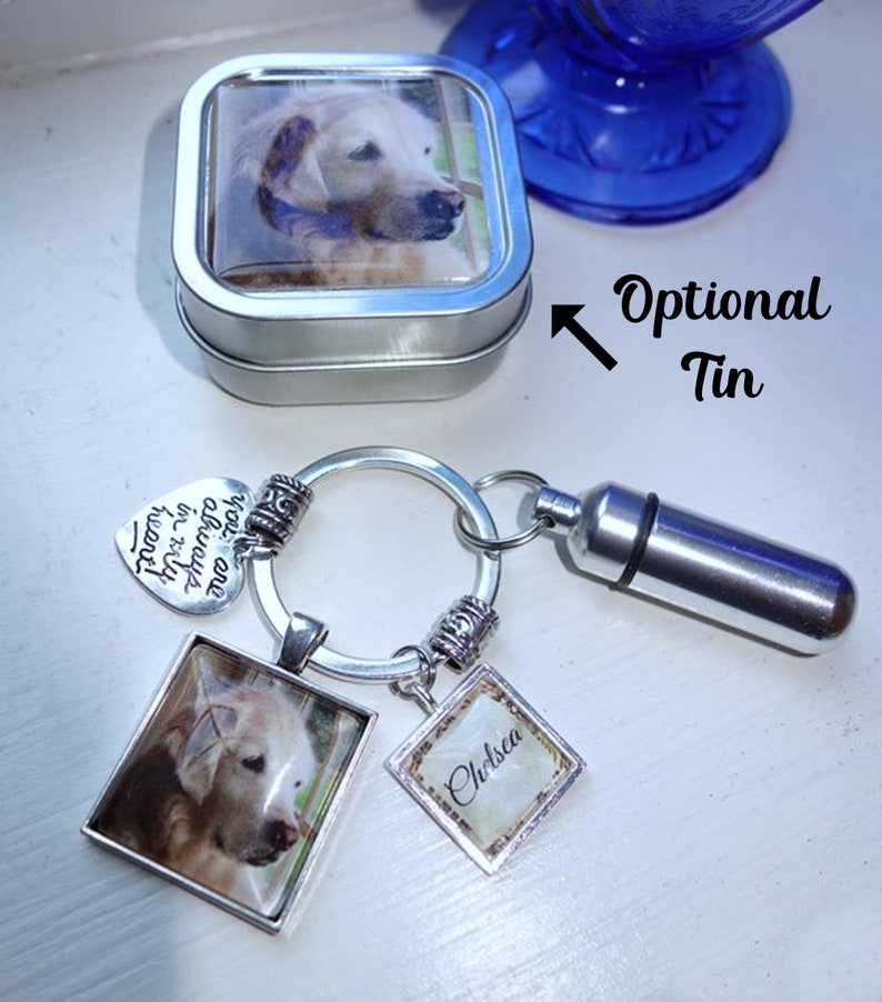 Pet Memorial Keychain Pet Cremation Keychain With Custom Photo - Etsy