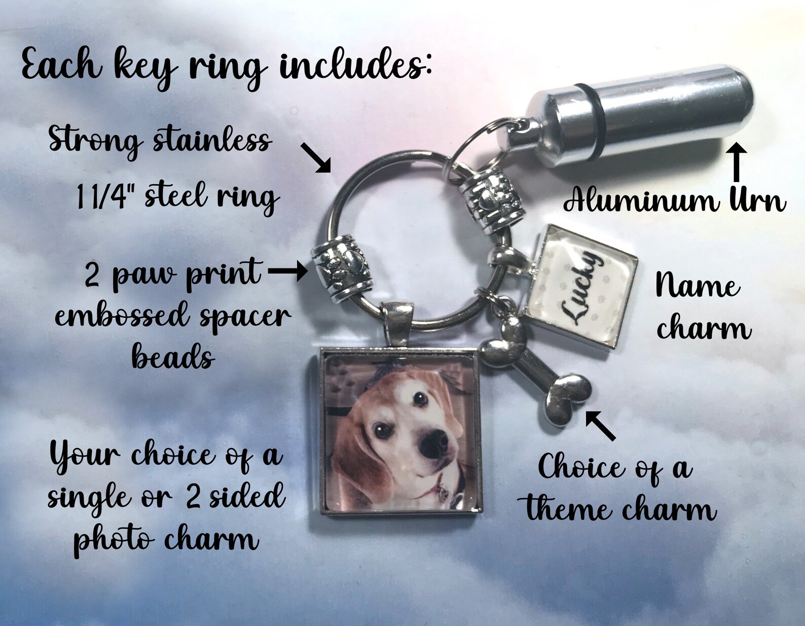 Pet Memorial Keying Pet Memorial Keychain With Custom Photo - Etsy