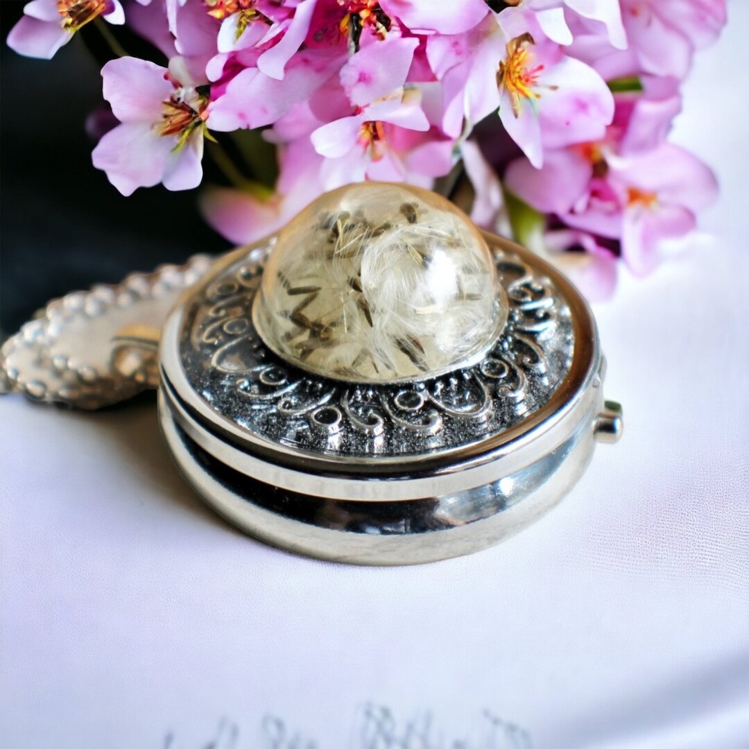 Music Box Locket, Round Locket With Music Box Inside, in Silver With ...