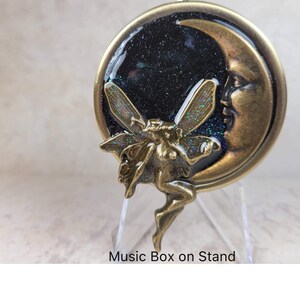 Fairy Music Box, Moon Music Box Pendant, Music Box Jewelry, Musical ...