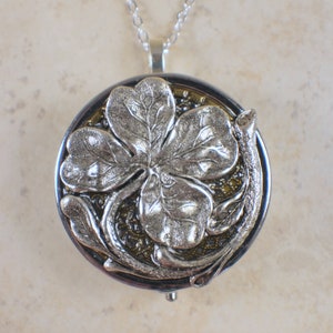 Shamrock Music Box Locket, Music Box Necklace, Mini Music Box, Musical ...