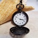 Mermaid Pocket Watch, Mens Black Pocket Watch With Mermaid Mounted on ...