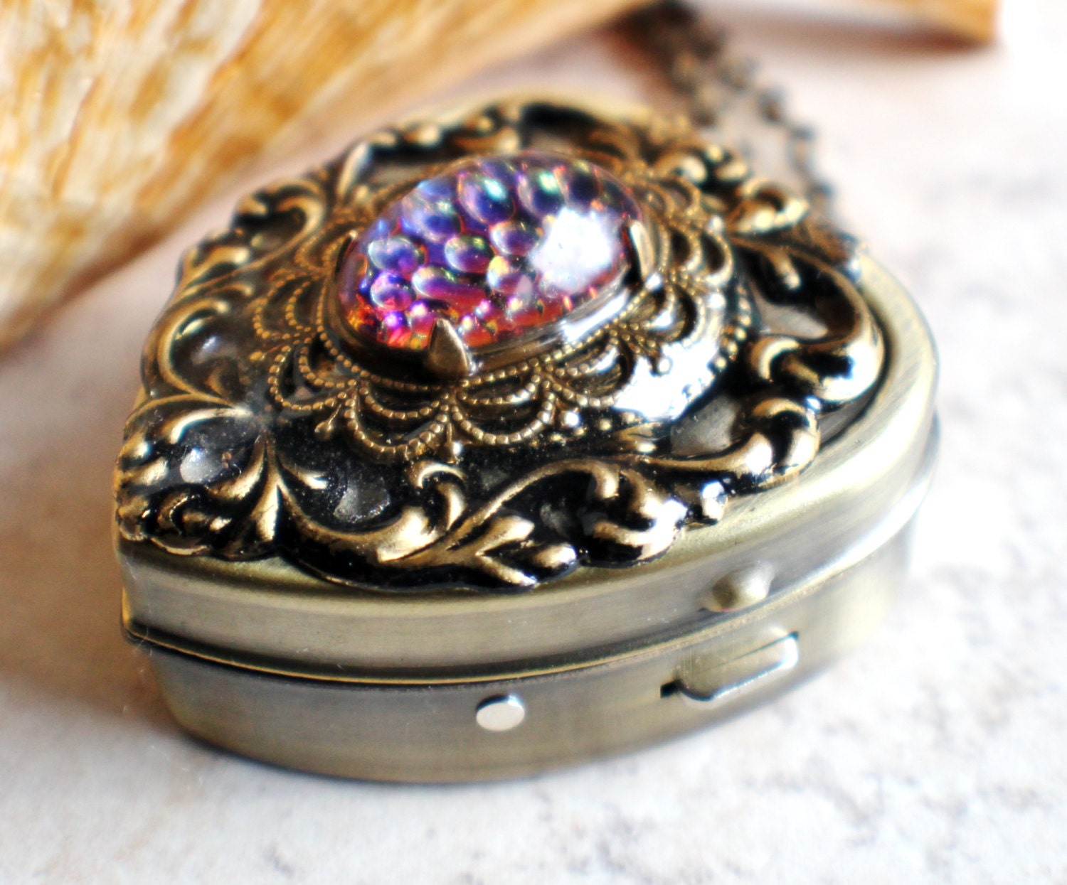 Music Box Locket Heart Locket With Music Box Inside in - Etsy
